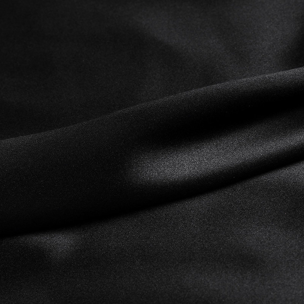 Black 100% Pure Silk Charmeuse Fabric - Designer Solid Lining Cloth by ...