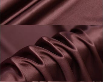 Solid Deep Wine Red Stretch Silk Fabric by the Yard or Metre - Etsy