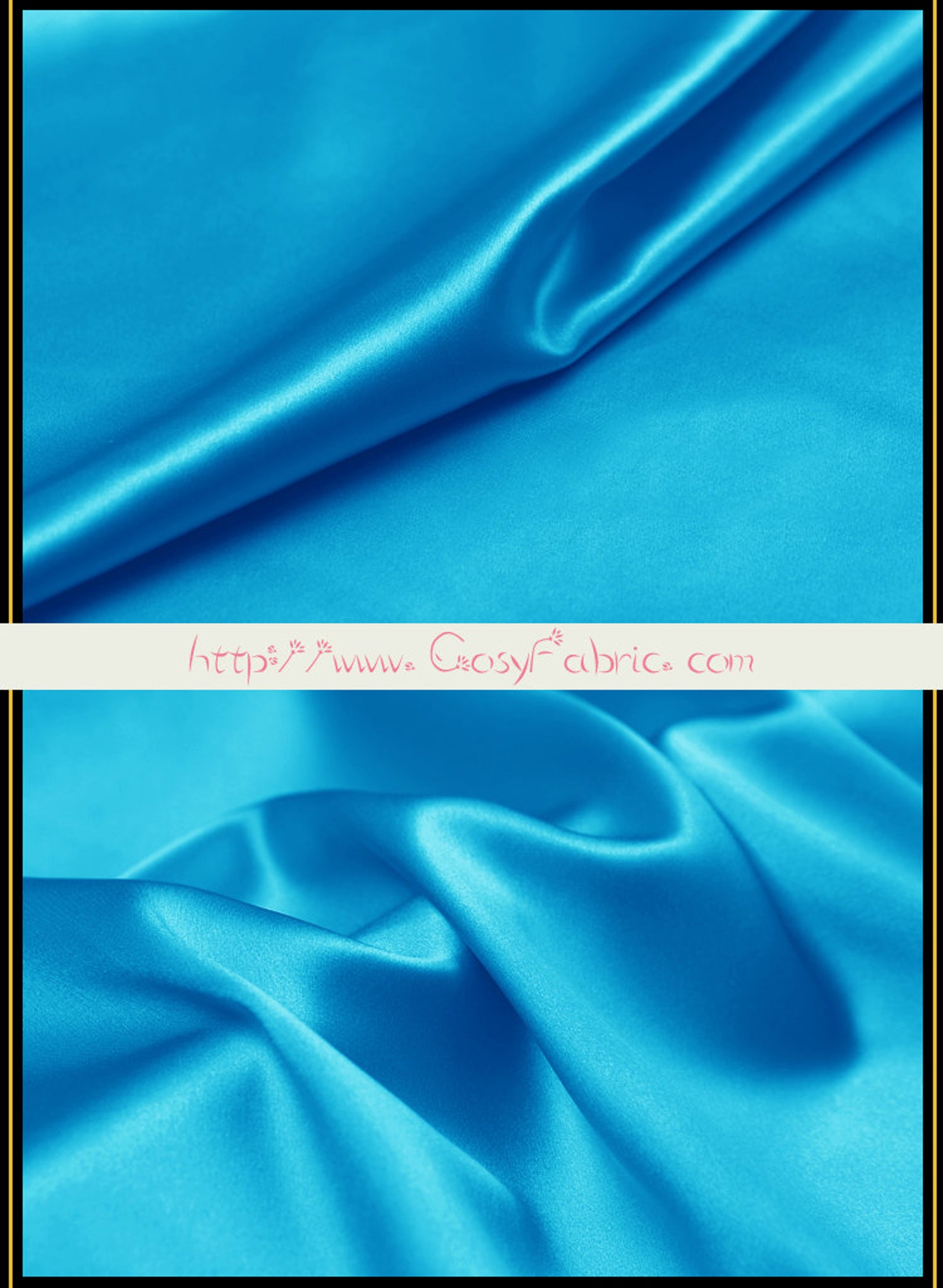 Solid Turquoise Blue Prue Silk Charmeuse Fabric by the Yard or | Etsy