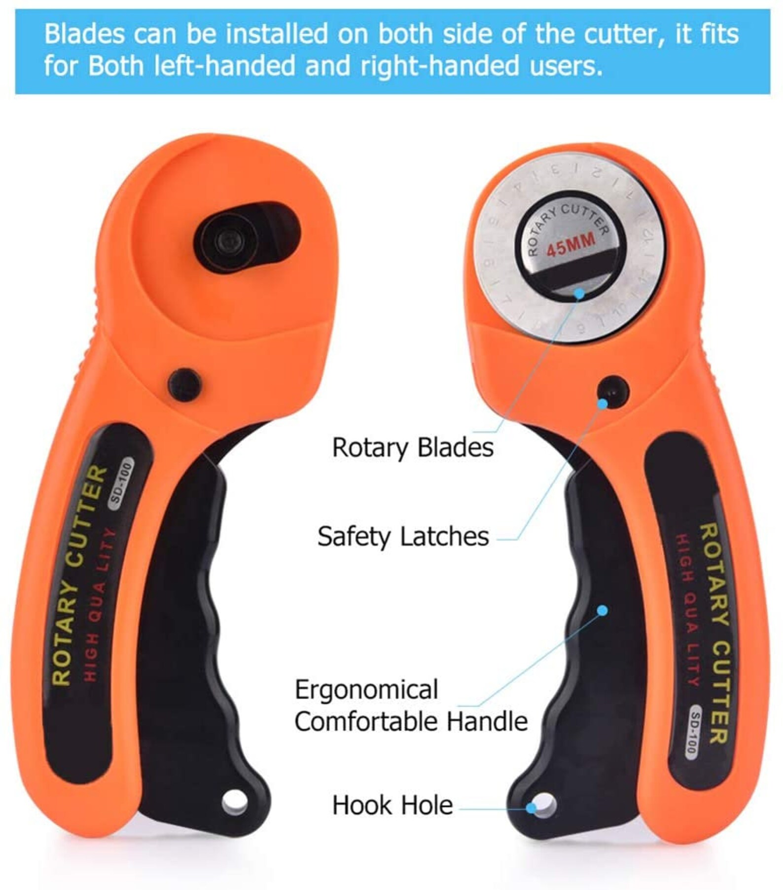 45mm All-purpose Round Cutters Sewing Rotary Cloth Guiding | Etsy