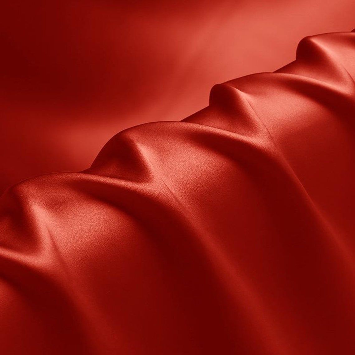 Rust Red Charmeuse Fabric Pure Silk Solid Fabrics for Fashion Width 44 ...