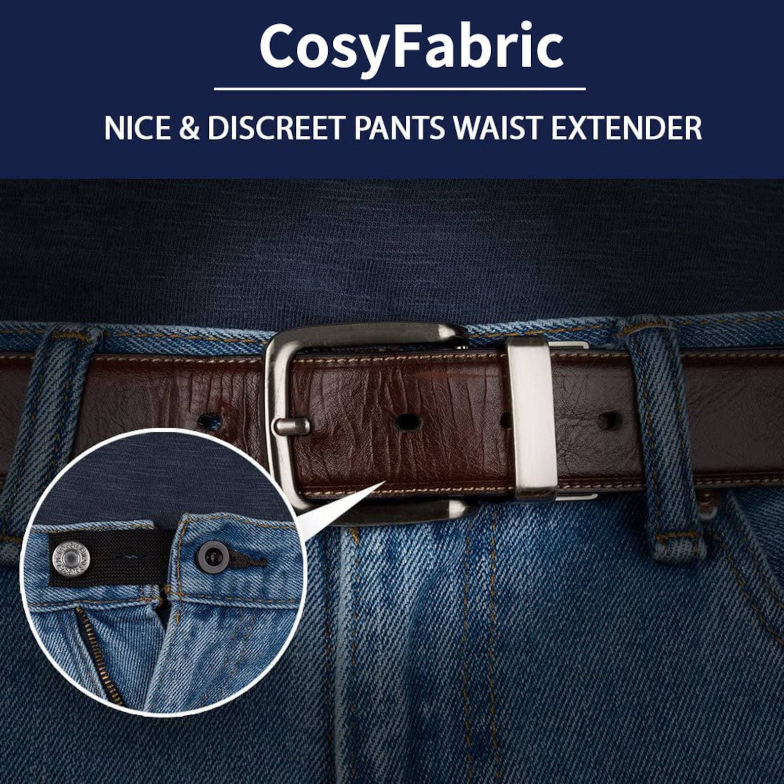 Elastic Waist Extenders (6 Pack), Adjustable Waistband Expanders for ...