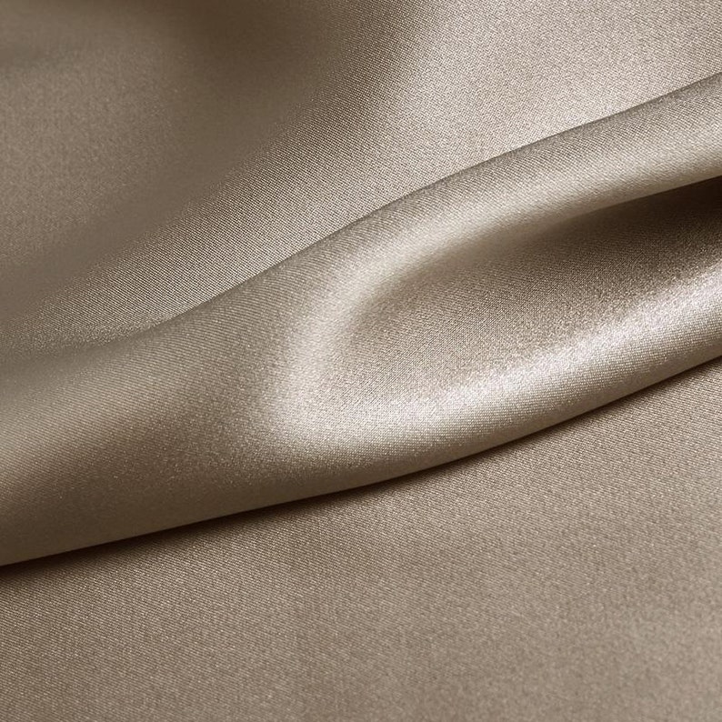 Camel Color Charmeuse Fabric 100% Pure Silk Solid Fabrics | Etsy