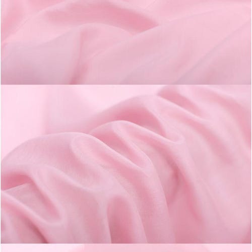 Solid Peach Pink Silk Cotton Blend Fabric by the Yard or Metre | Etsy