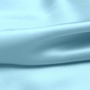 Winter Sky Blue Real Silk Fabric Charmeuse Crepe Fabrics Cloth for ...
