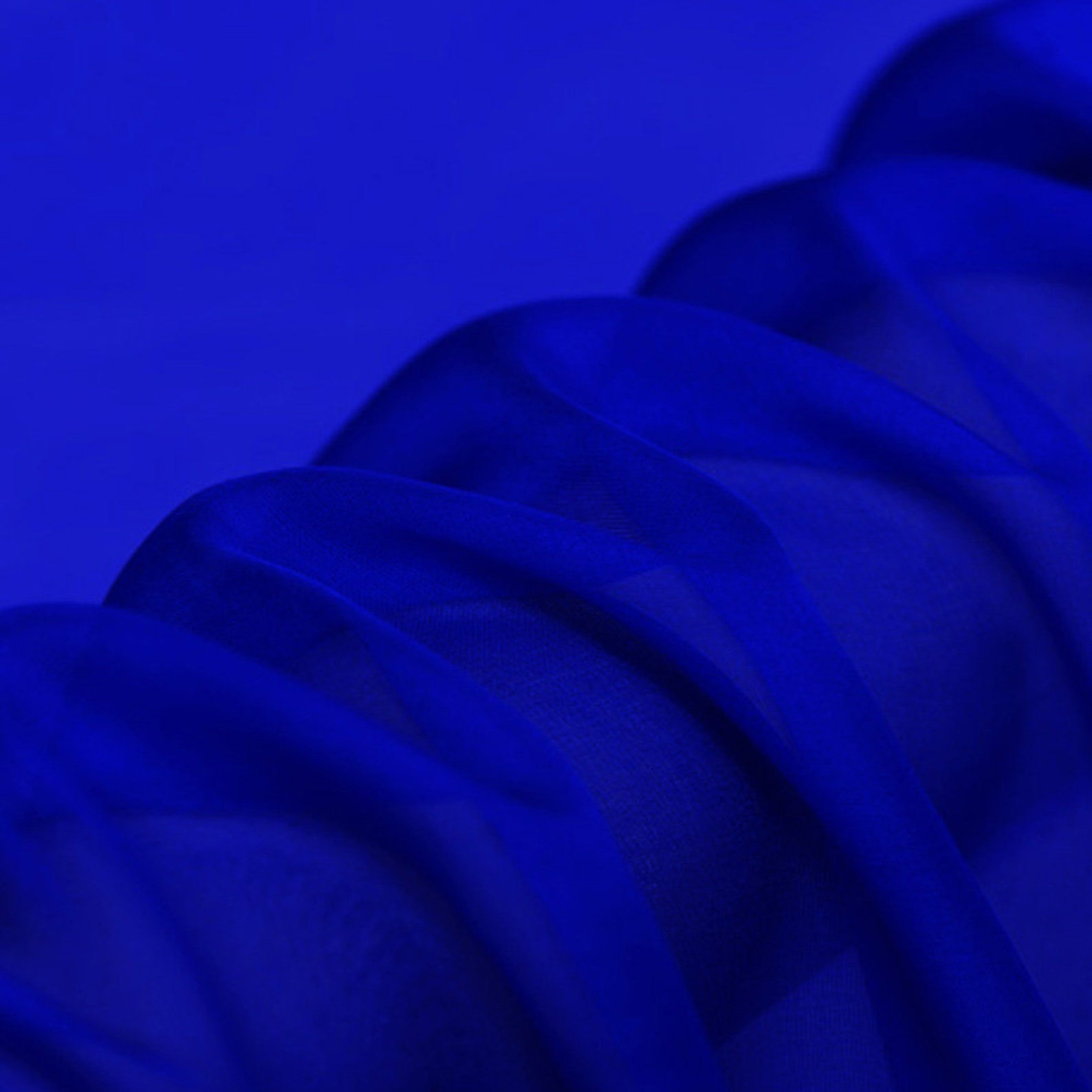 Royal Blue Chiffon Fabric 100% Pure Silk Fabrics for Summer Width 53 ...