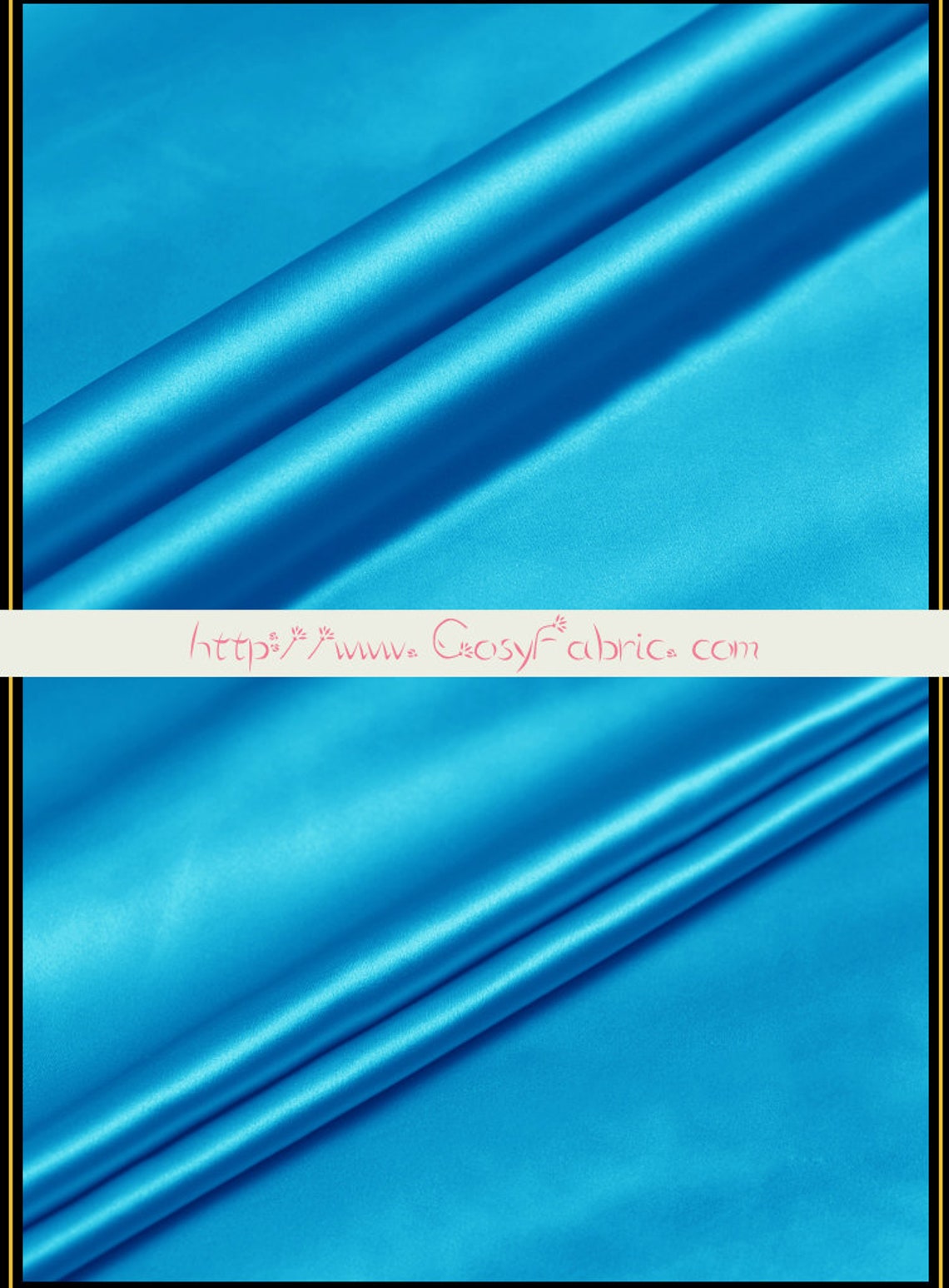 Solid Turquoise Blue Prue Silk Charmeuse Fabric by the Yard or - Etsy