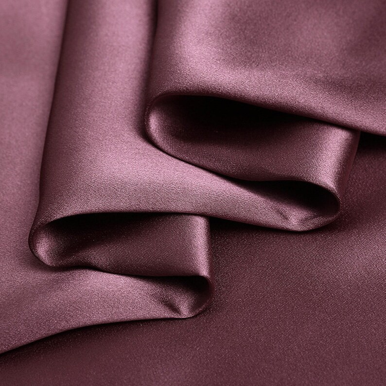 Grape Nectar Color Charmeuse Fabric Pure Real Silk Satin - Etsy