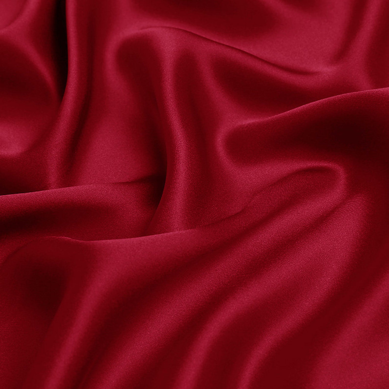 Tango Red Pure Real Silk Fabric Charmeuse Crepe Satin Fabrics for ...