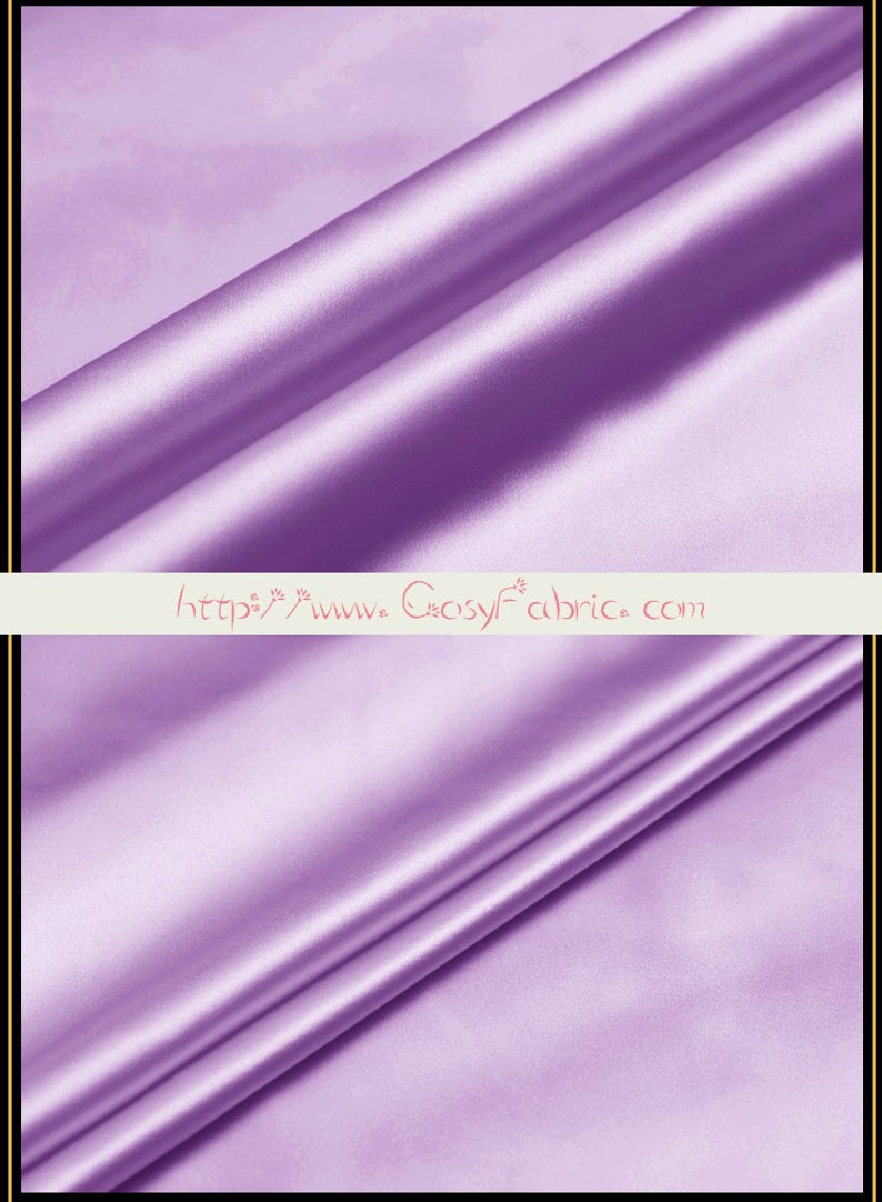 Solid Heliotrope color Prue Silk Charmeuse Fabric By The Yard | Etsy