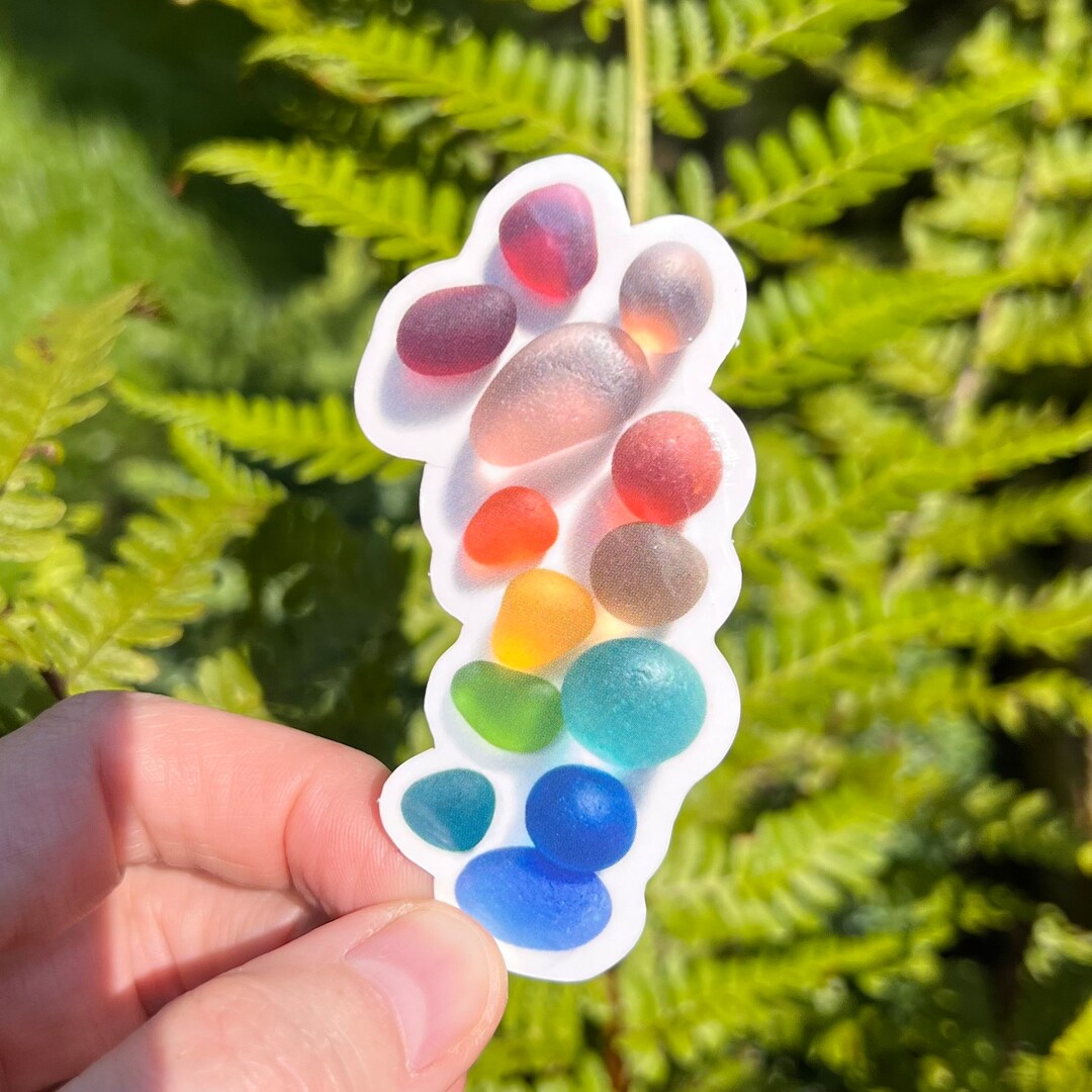 Sea Glass Image Waterproof Sticker - Etsy