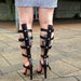 Upcycled Leather High Heel Gladiator Sandals - Etsy