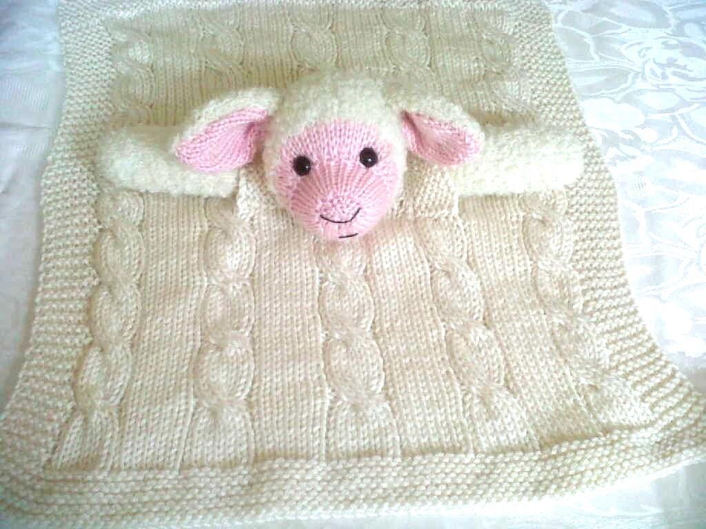 Baa Lamb Comfort Cuddle Blanket Pdf Knitting Pattern Download Written ...