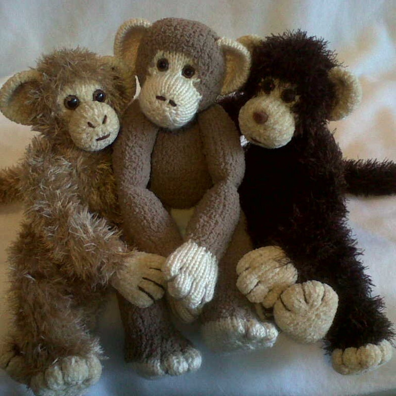 Monkey Teddy - Etsy UK