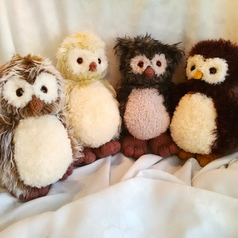 Oakley the Owl Pdf Knitting Pattern Download - Knitted Flat - Written ...