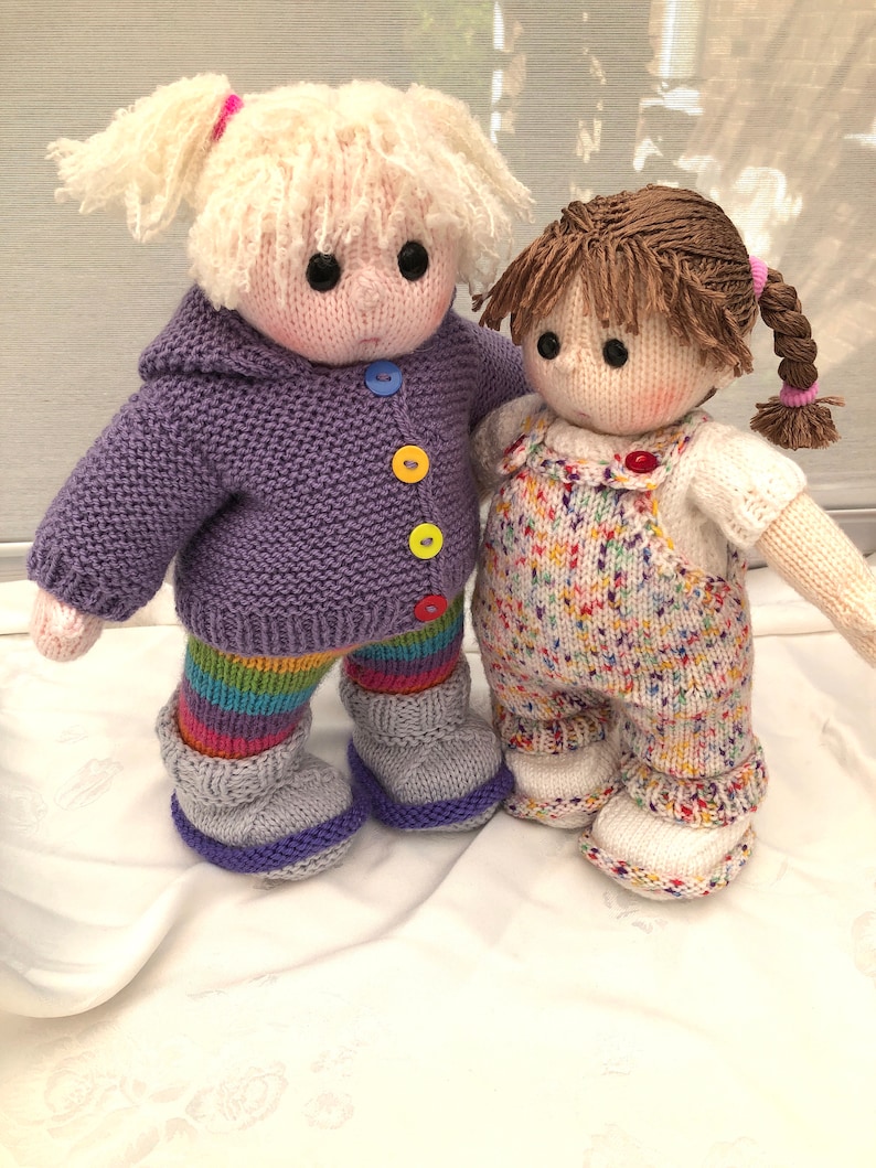 Dolly Dress up Pdf Knitting Pattern Download - Knitted Flat - Written ...