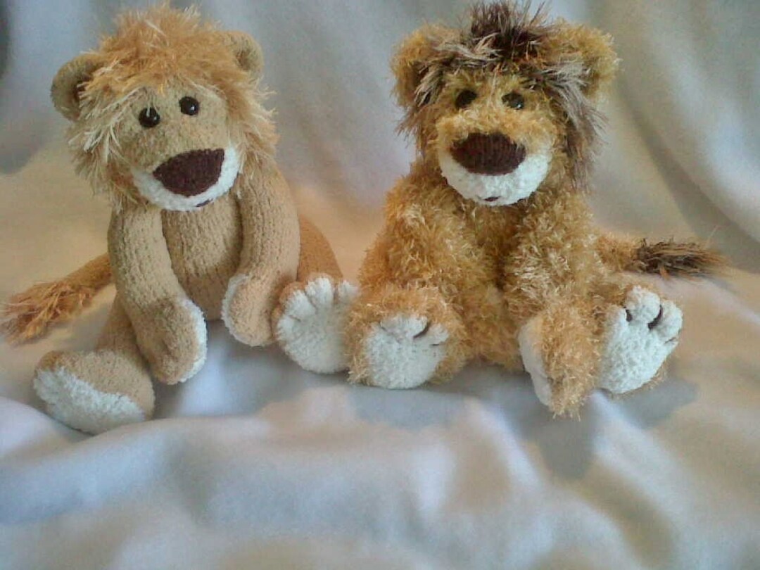 Lester the Lion PDF Knitting Pattern Download - Knitted Flat - Written ...