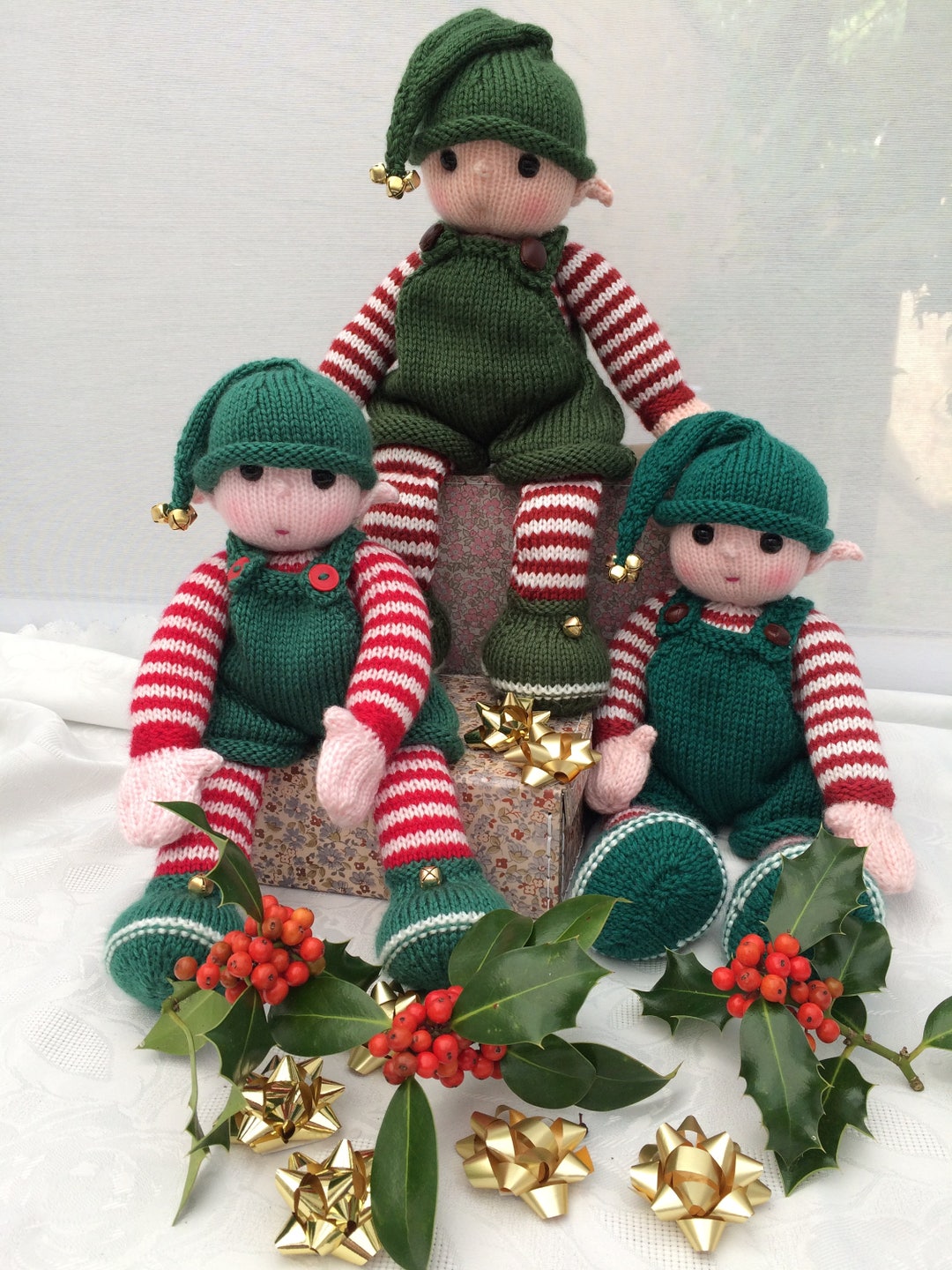 Jingle Jangle the Elf PDF Knitting Pattern Download - Knitted Flat ...