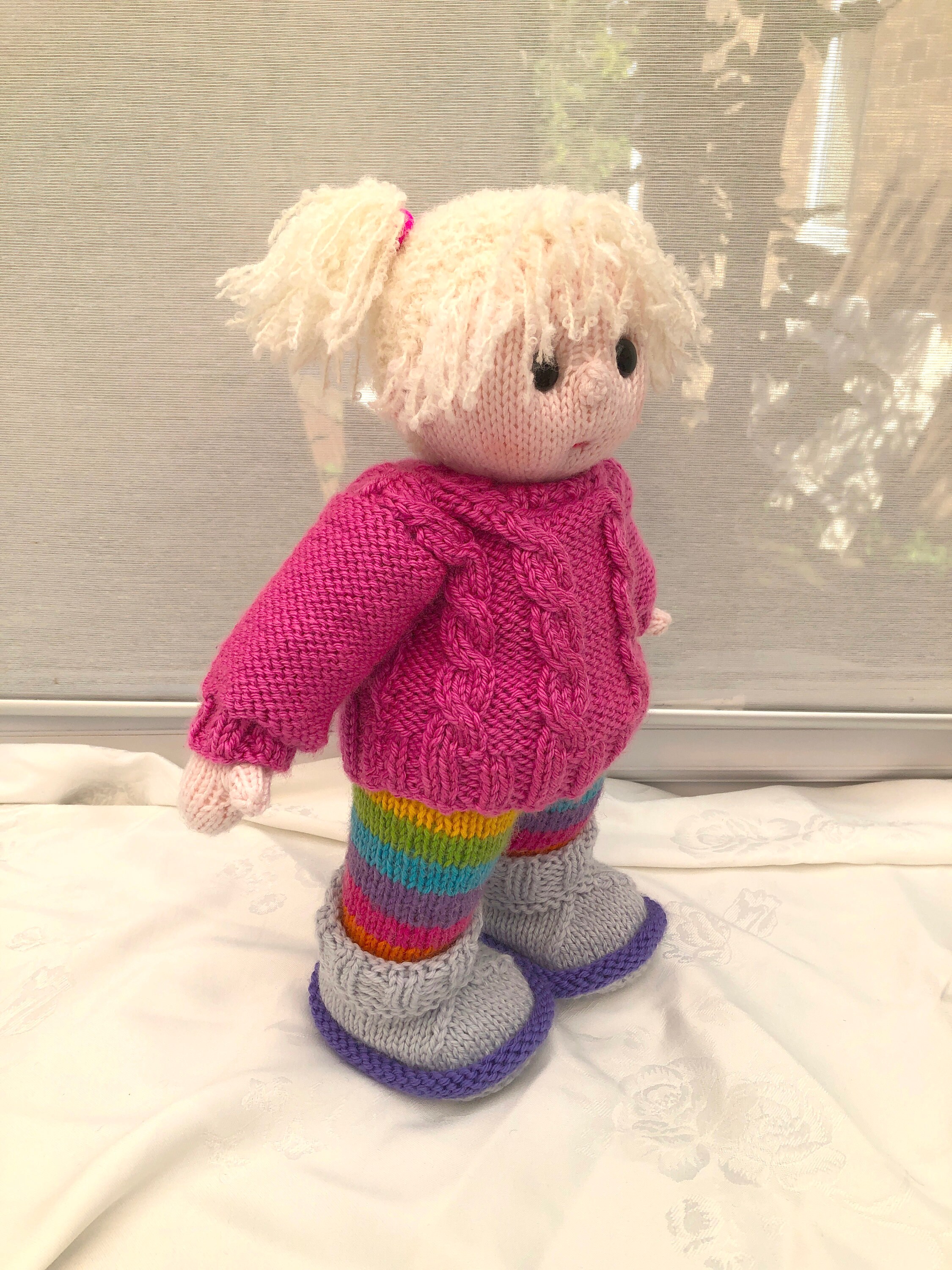 Dolly Dress up Pdf Knitting Pattern Download - Knitted Flat - Written ...