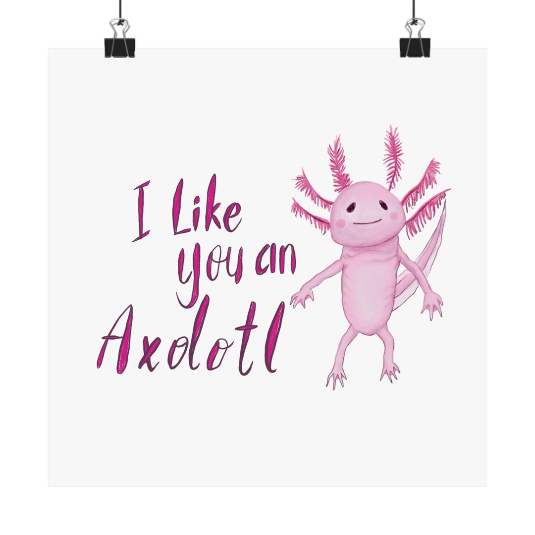 I Like You an Axolotl - Matte Posters - Etsy