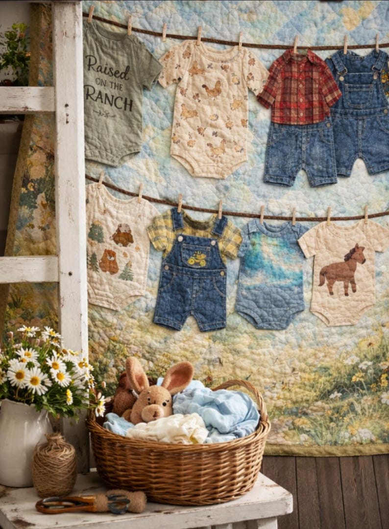 Clothesline Memory Quilt – Custom Heirloom Made From Your Baby’s ...