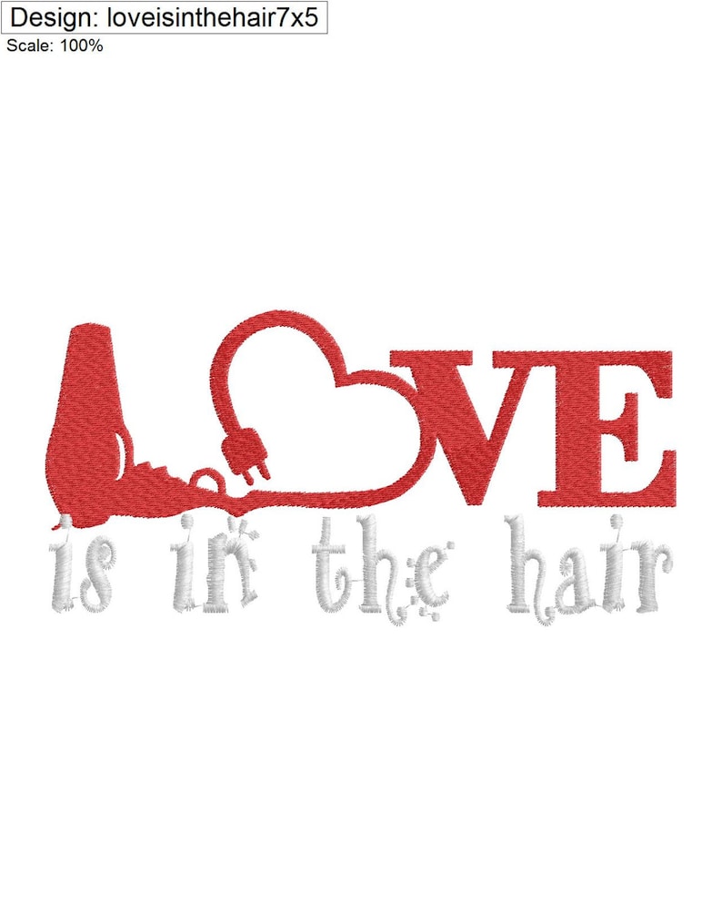 Love is in the Hair Embroidery Design, Salon, Stylist Life, Hair ...