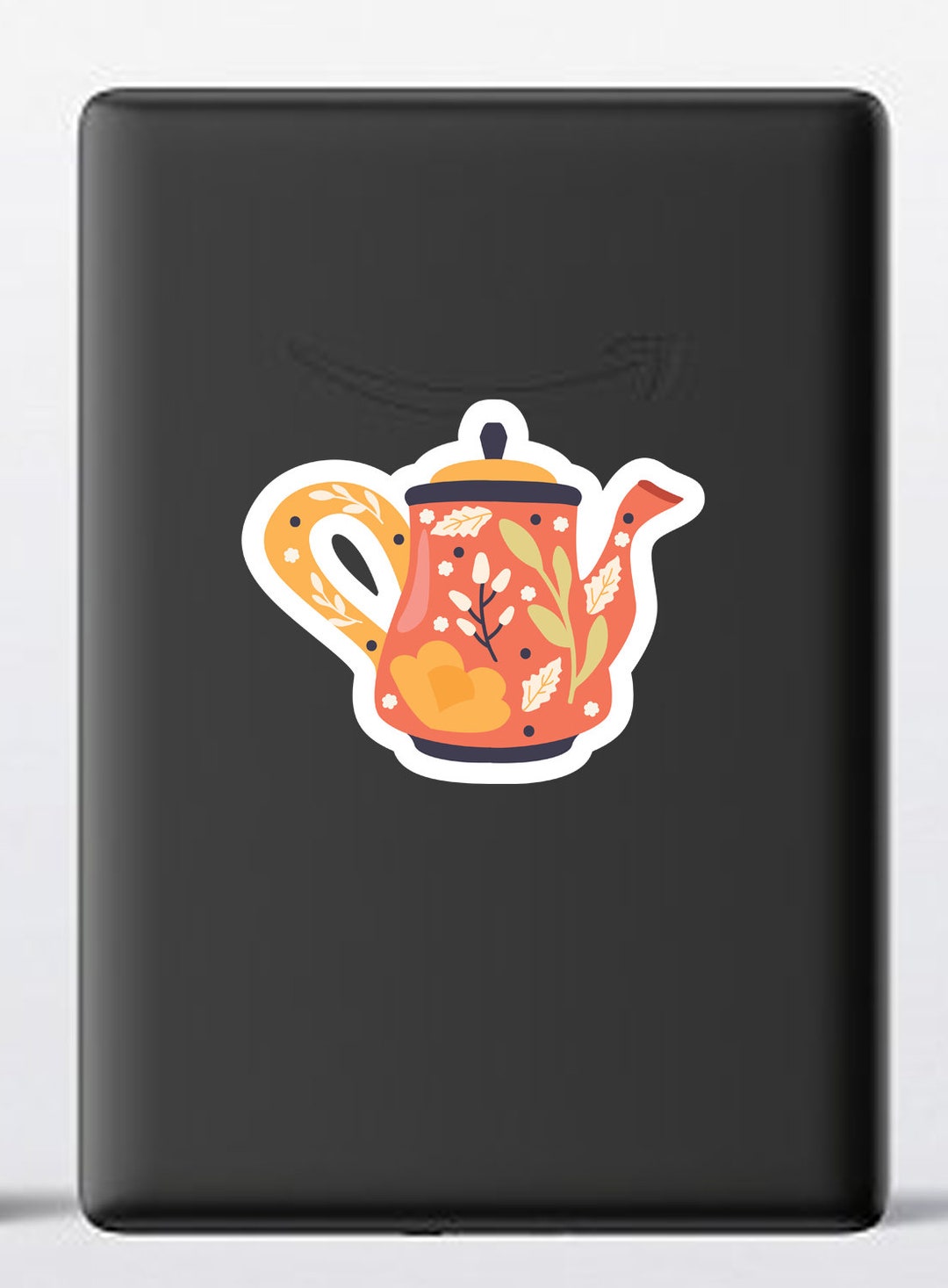 Folk Art Books and Tea Sticker- Tea Pot - Etsy