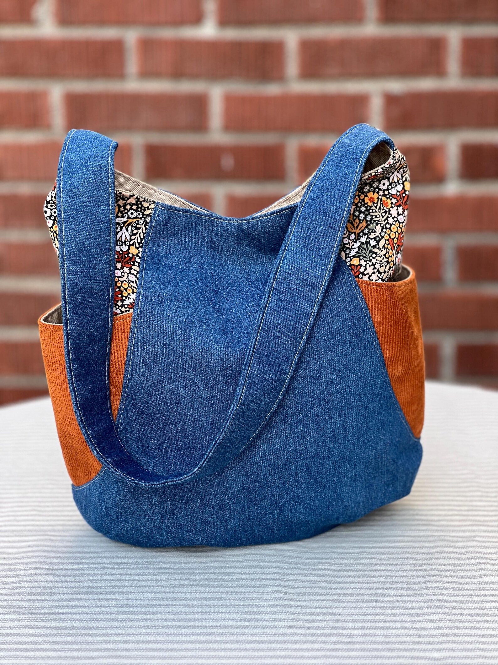 Upcycled Denim Tote Bag - Handmade Bags - Shoulder Tote - Etsy