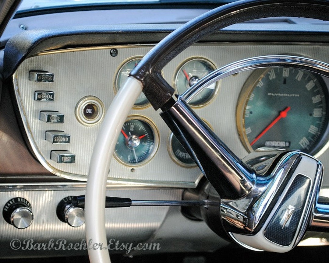 1962 Plymouth Fury - Push Button Transmission - Rustic Wall Art - Retro ...