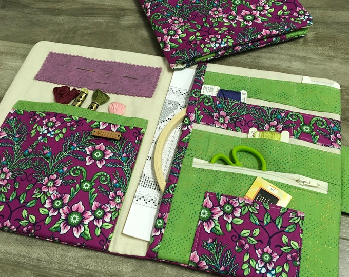 Cross Stitch Project Folder / Embroidery Case / Cross Stitch Organizer / Project Organizer for ...