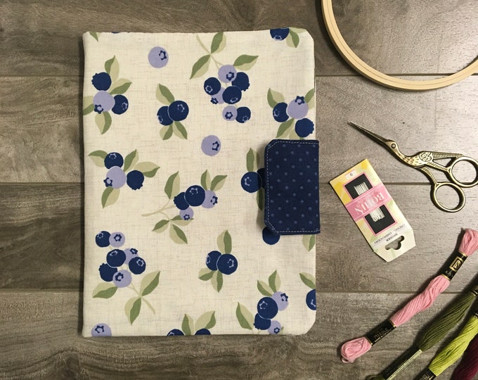 Cross Stitch Project Folder / "blueberry Love" / Embroidery Case ...