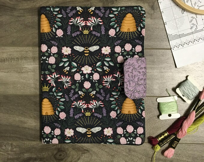 Cross Stitch Project Folder / “queen of Bees” / Embroidery Case / Cross ...
