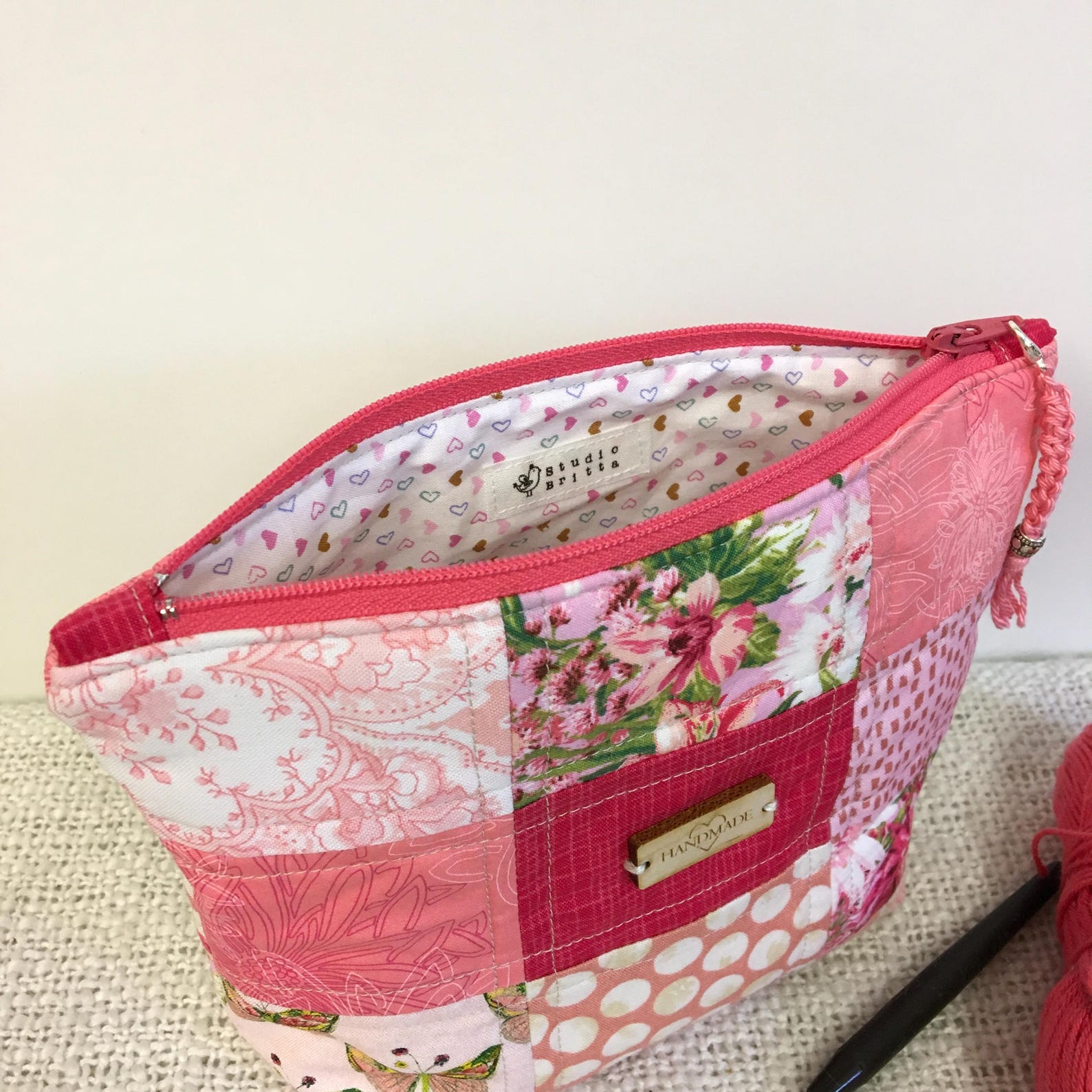 Small Notions Pouch / Patchwork / Makeup Bag / Tool Pouch - Etsy