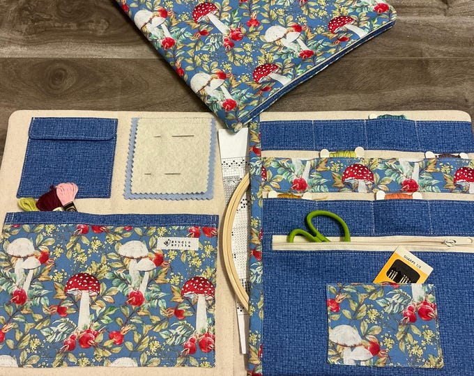 Mushroom Embroidery Project Folder, 8-inch Hoop Organizer - Etsy