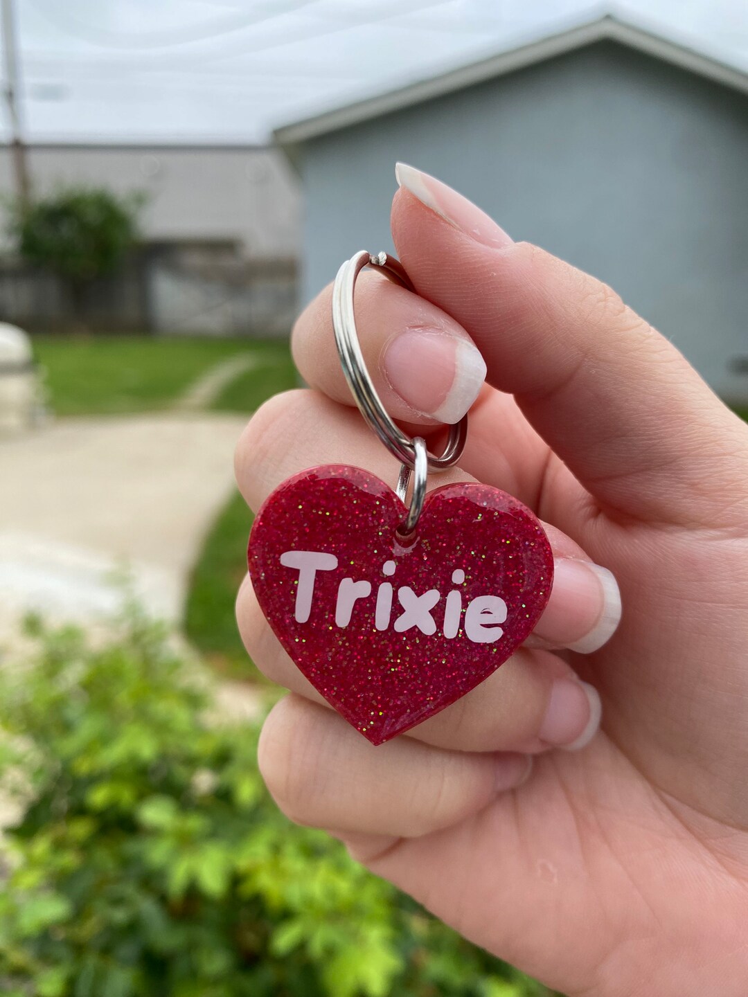 Red Heart Pet Tag, Dog Tag, Pet Tag - Etsy