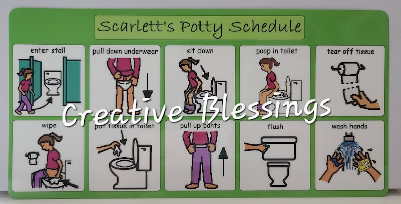 Autism Girl or Boy Poop Potty Schedule, Personalized - Etsy