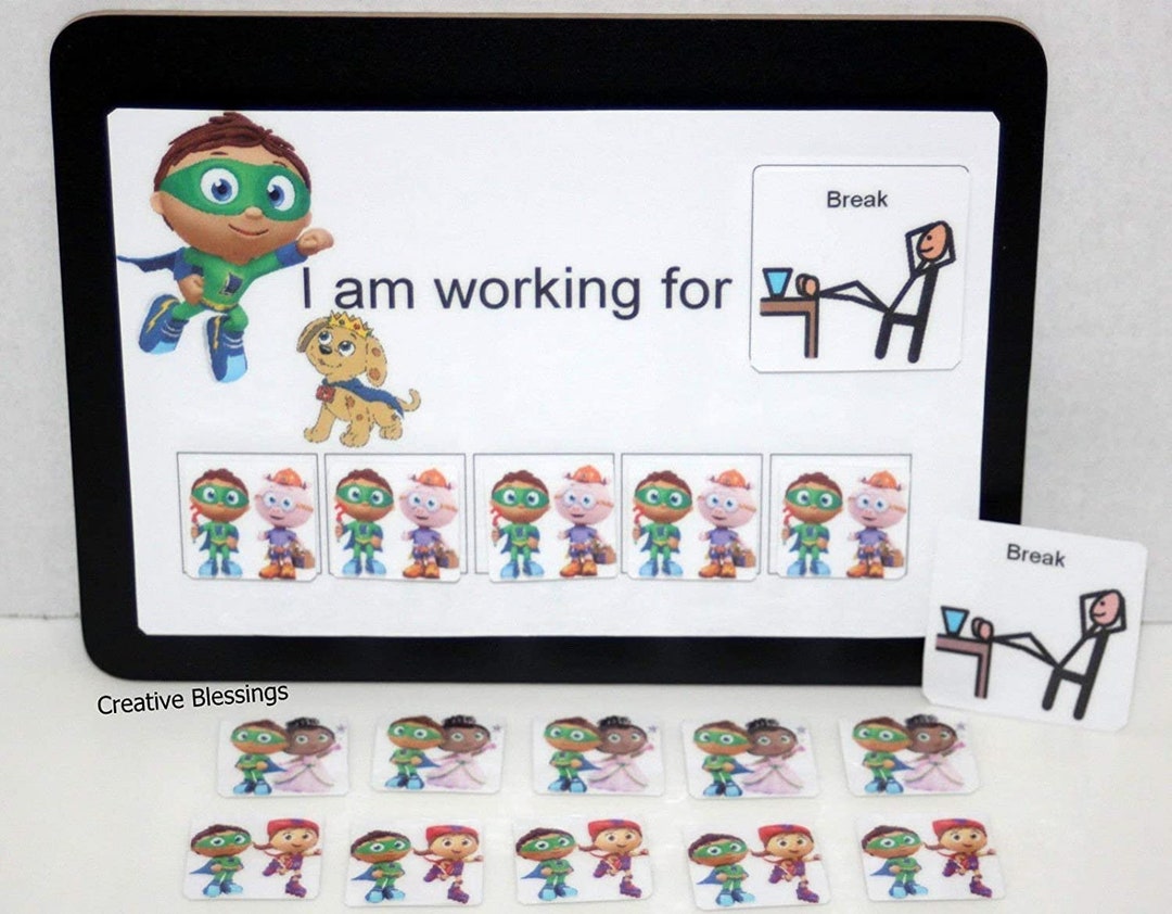 Character Token Boards Behavior Great Reinforcer for Autism, ADHD, and ...