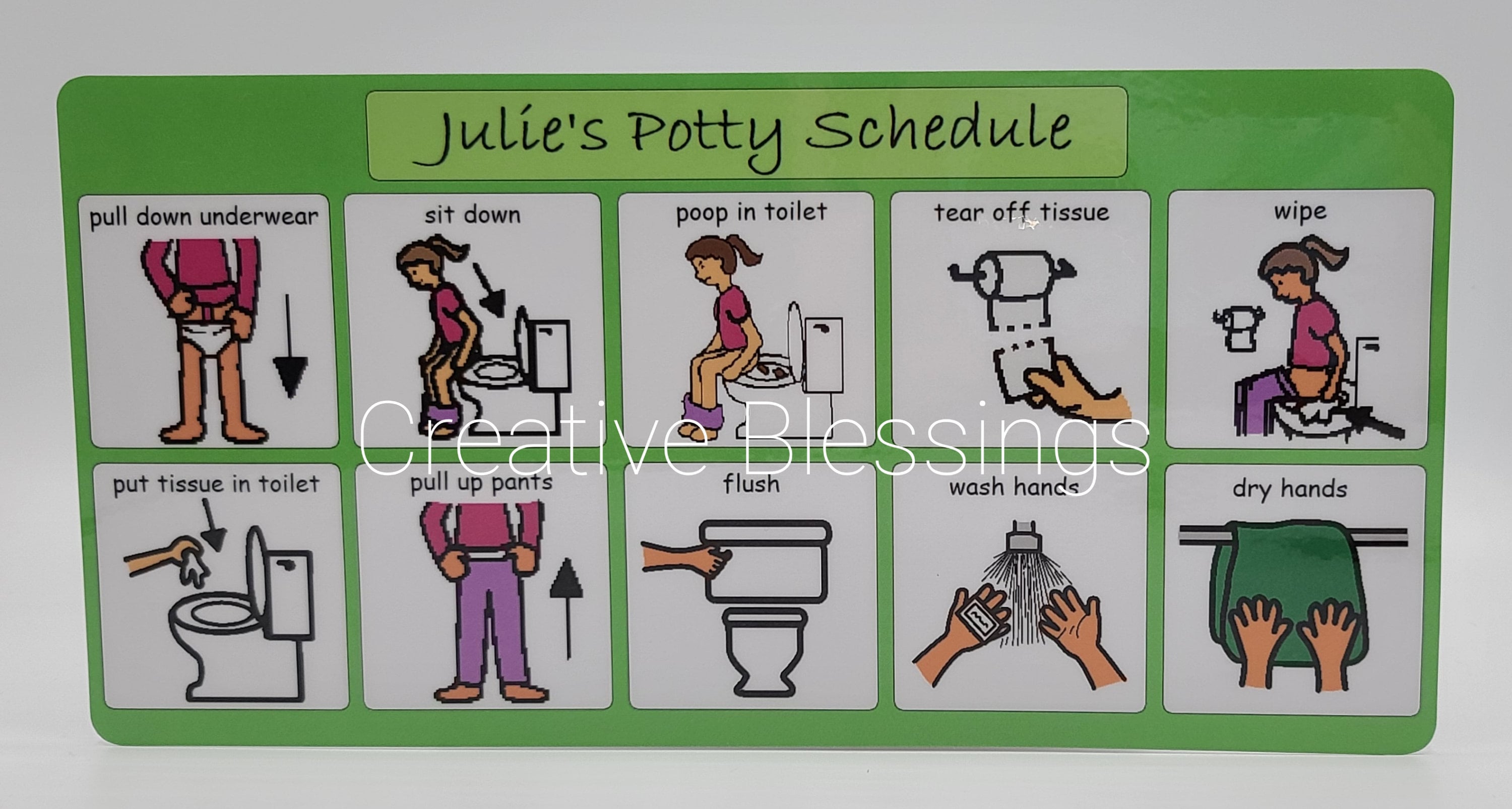 Autism Girl or Boy Poop Potty Schedule, Personalized - Etsy