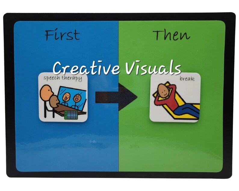 Autism First-then Board: Large Visual Reward Token Board With Picture ...