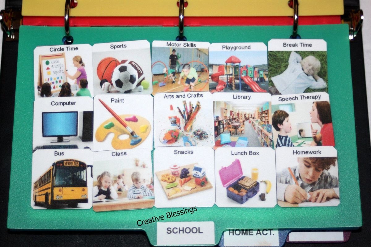Real Photo Communication Binder: Autism, Speech & Language Therapy, ABA ...