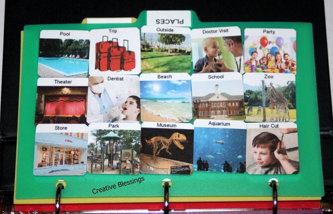 Real Photo Communication Binder, Autism Language, Vocabulary, Learning ...