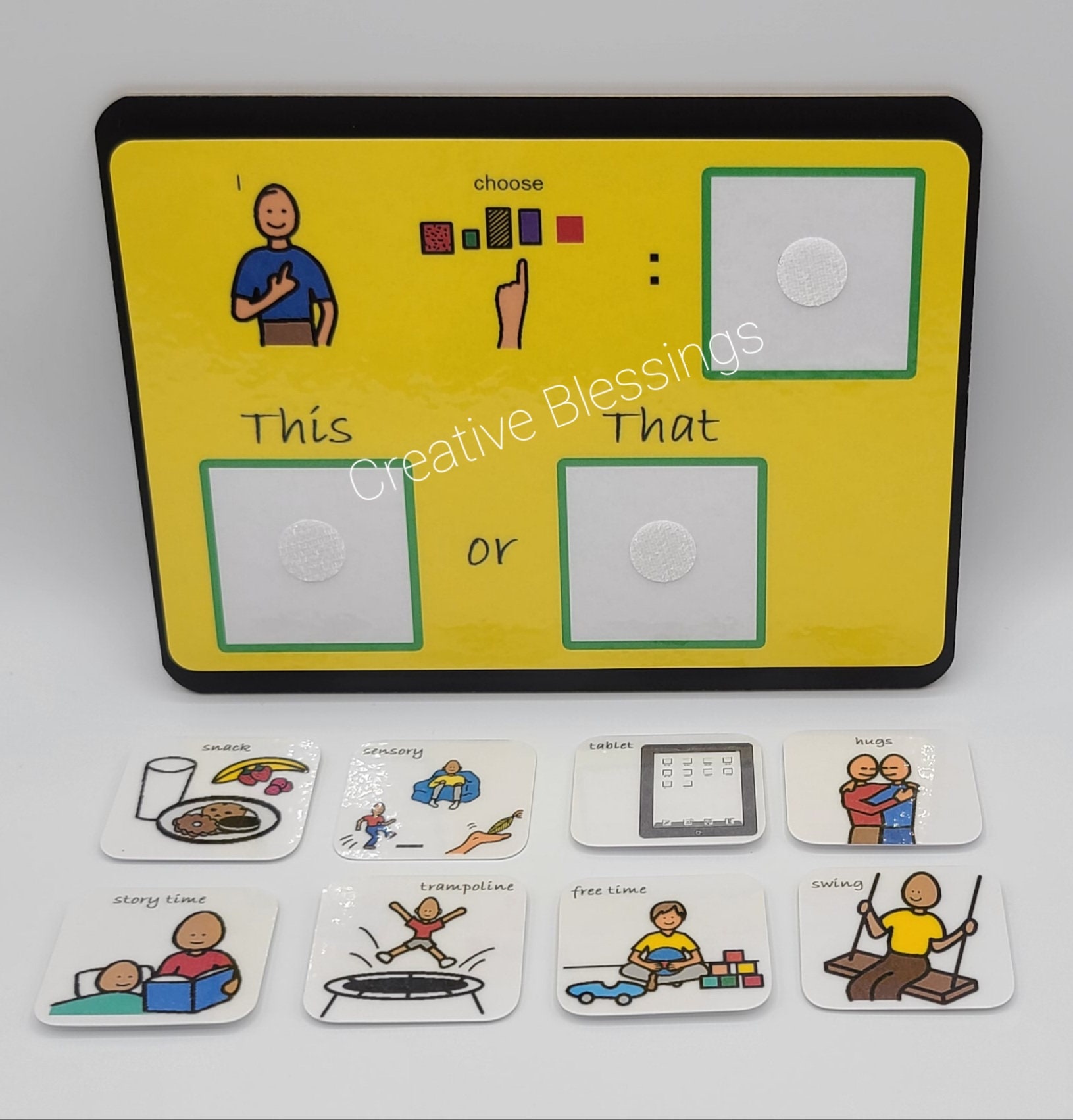 Autism This or That Choice Board with 8 Colorful Pictures | Etsy
