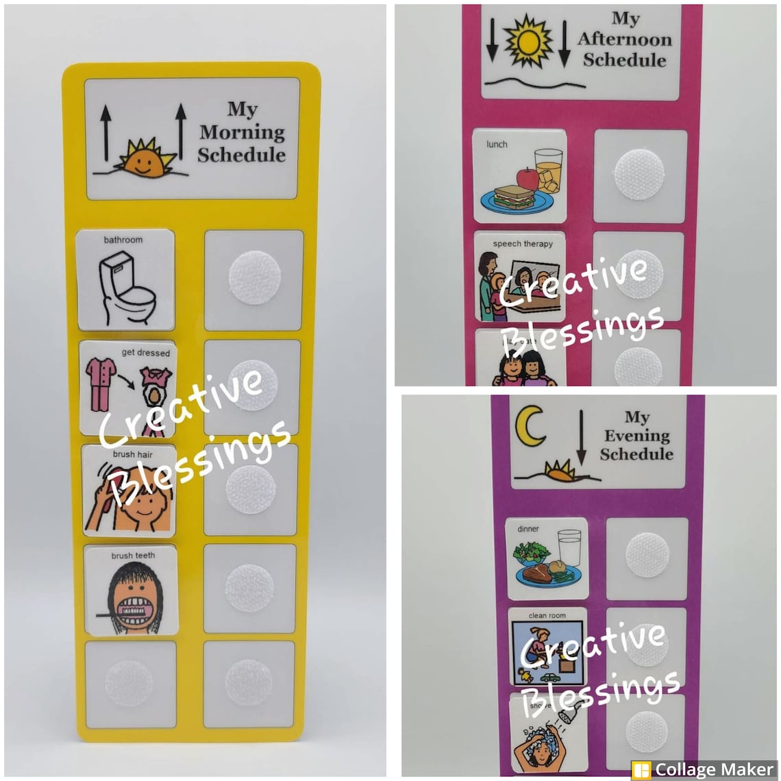 Daily Visual Schedule: 60 Picture Cards for Autism, ADHD - Etsy