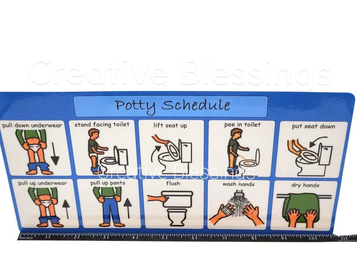 Autism Boys Potty Schedule standing or Stand/sit Combo to - Etsy