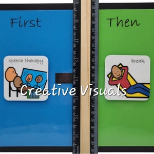 Autism First-then Board: Large Visual Reward Token Board With Picture ...