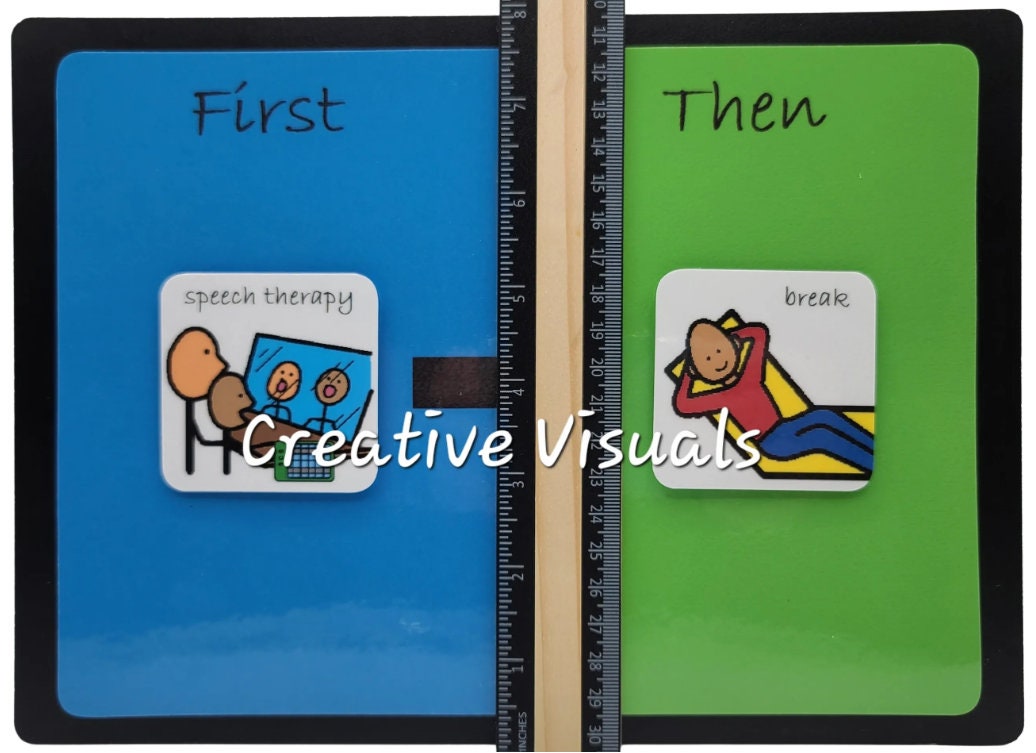 Autism First Then Board, Visual Reward Token Schedule, ABA Therapy Tool ...