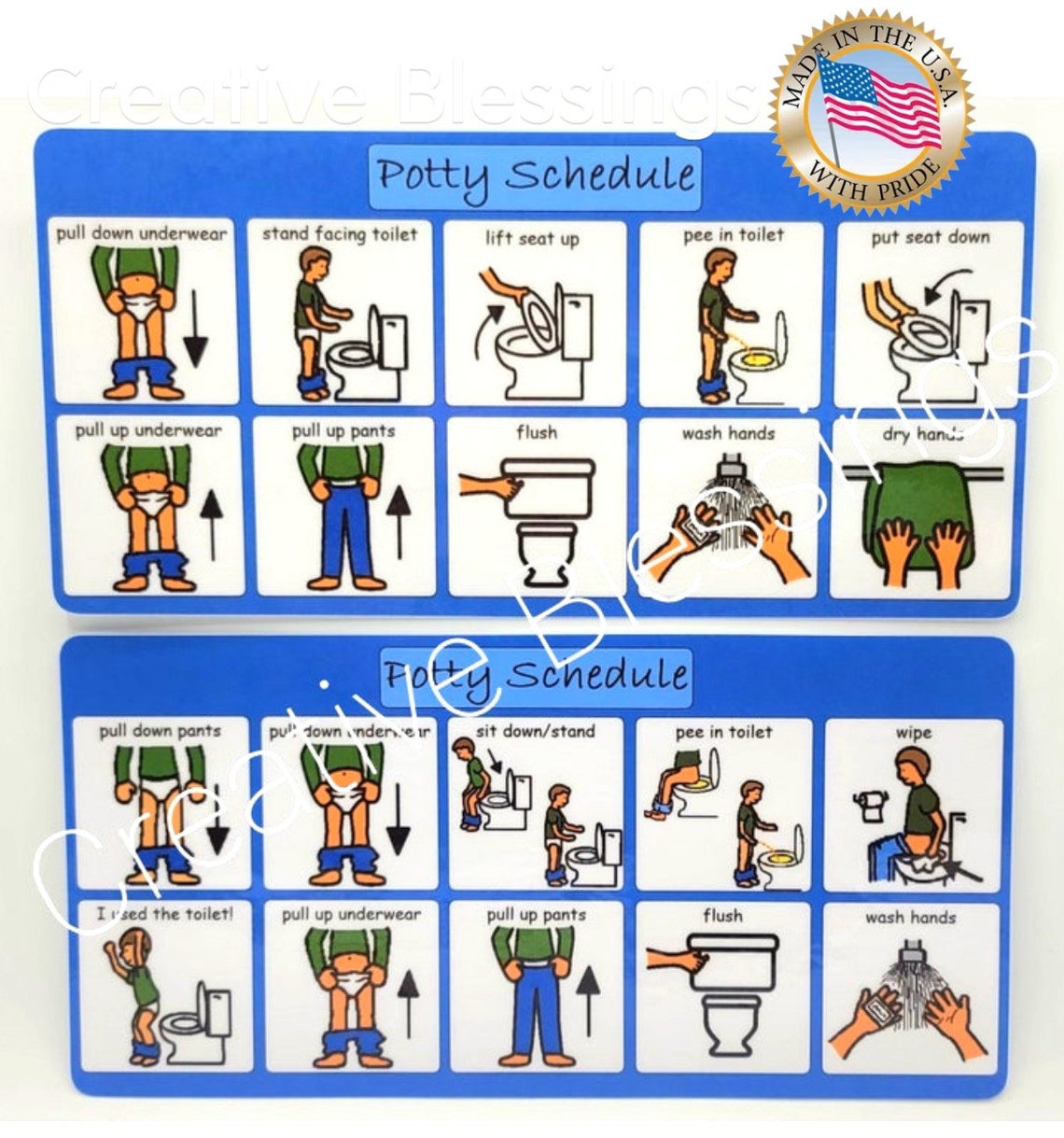 Autism Boys Potty Schedule standing or Stand/sit Combo to - Etsy
