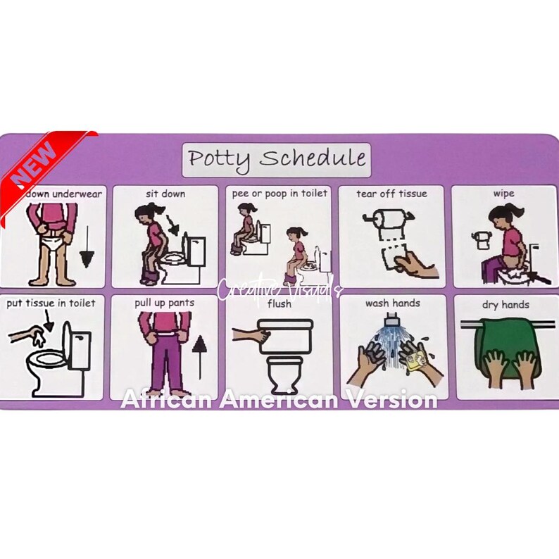 Autism Girls Bathroom Schedules, Personalized - Etsy