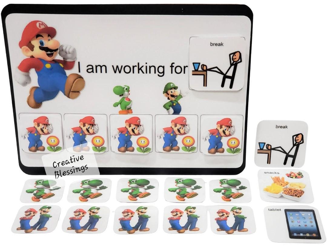 Character Token Boards: Autism, ADHD Behavior Reinforcer - Etsy