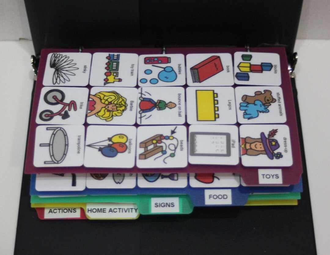 Autism Communication Picture Card Book Girl Version: ABA Therapy ...